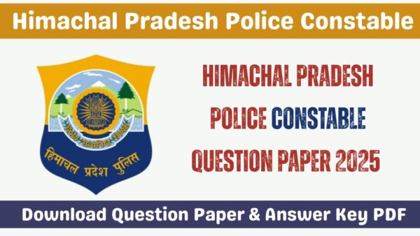 HP Police Constable Question Paper Held On 15 June 2025 Download ...