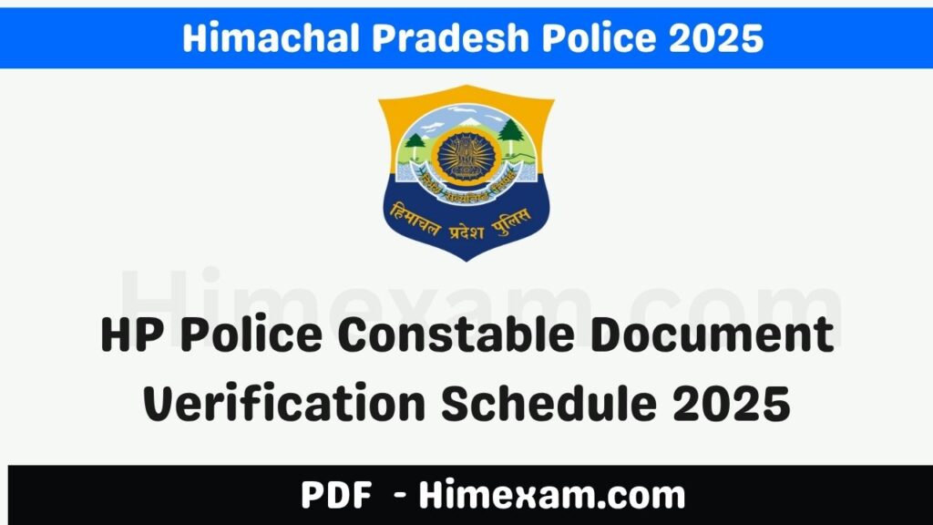 HP Police Constable Revised Final Result 2025 - Himexam.com